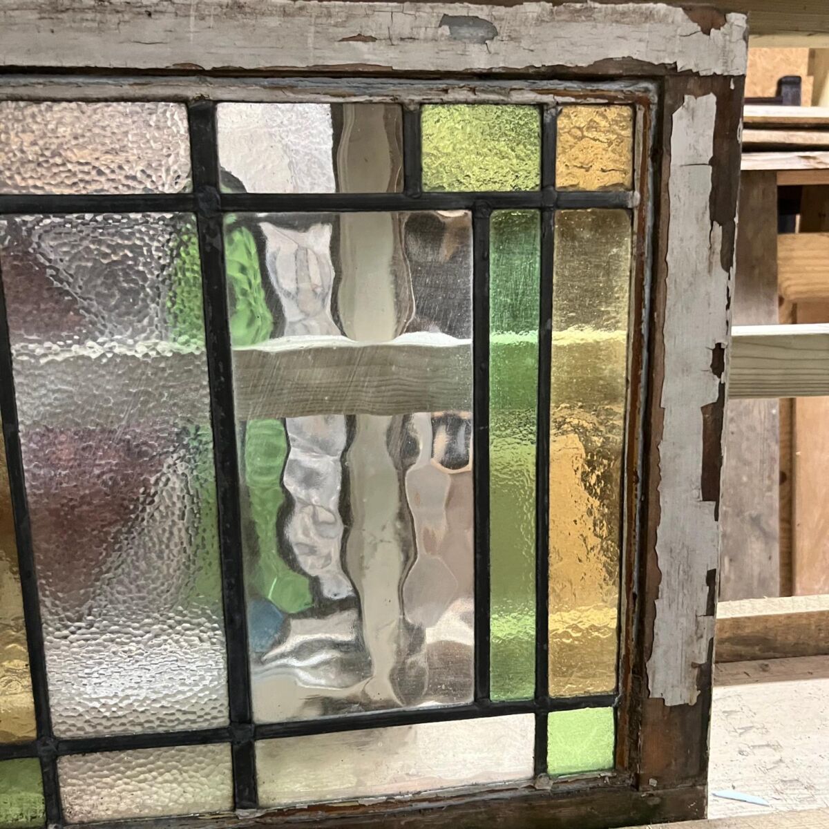 Window with Green & Amber Border