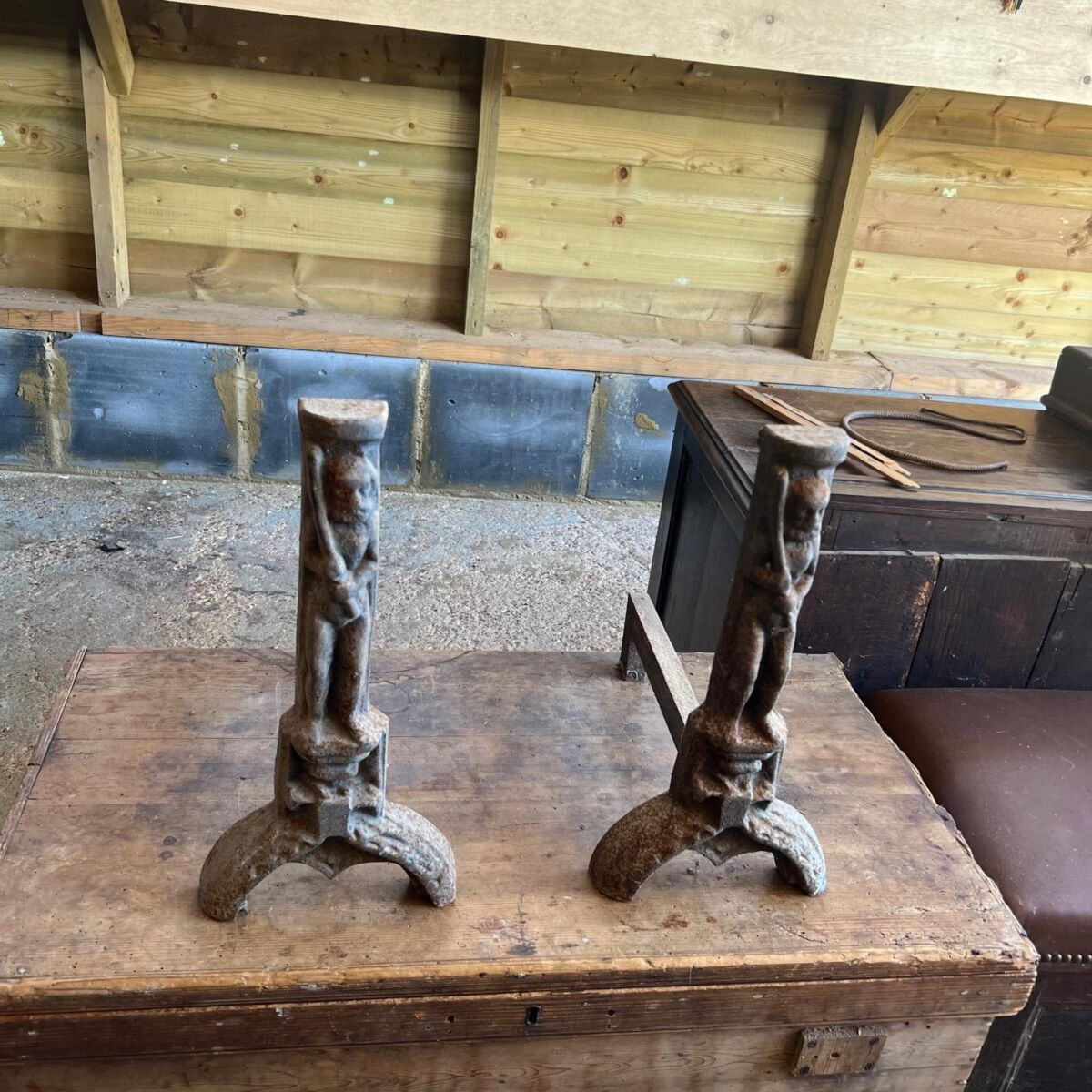 Great Cast Iron Fire Dogs