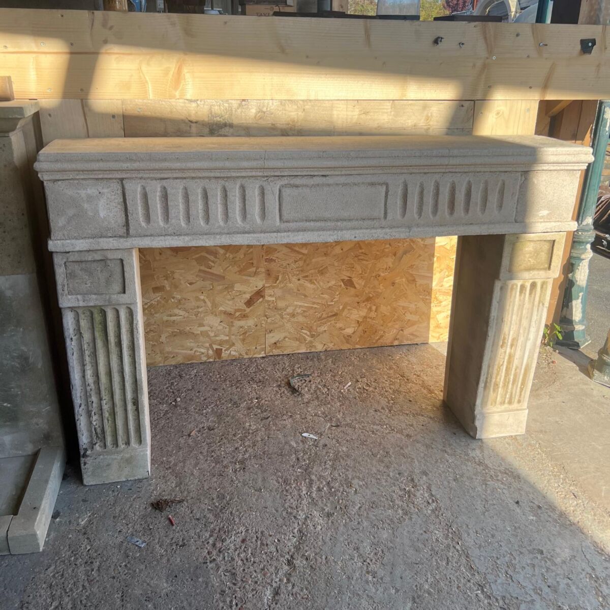 Fluted Stone Fire Surround