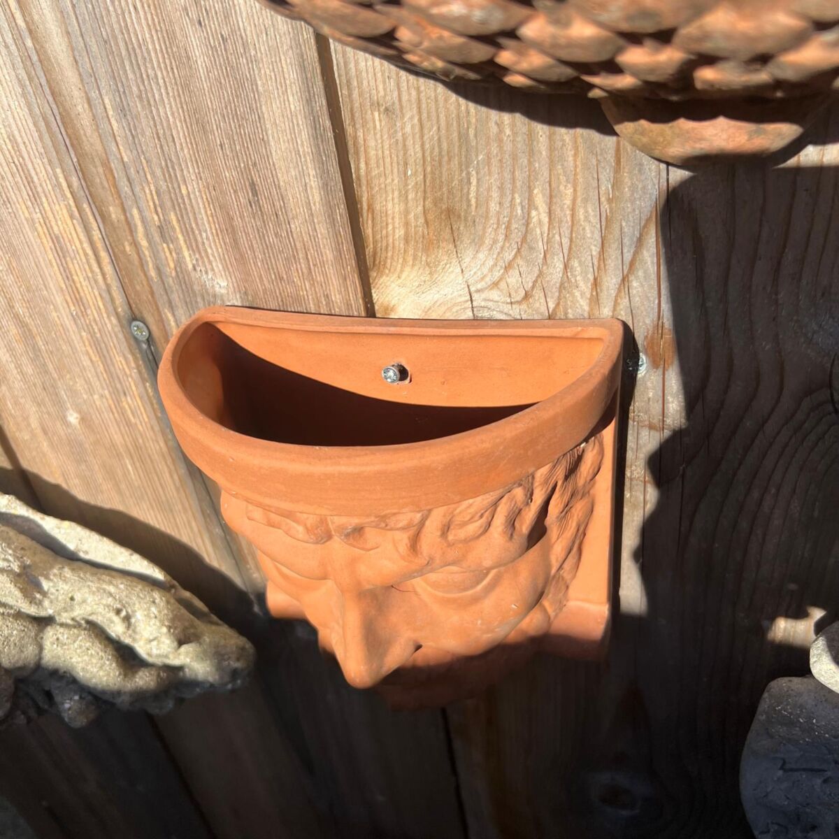 Terracotta Face Wall Pot