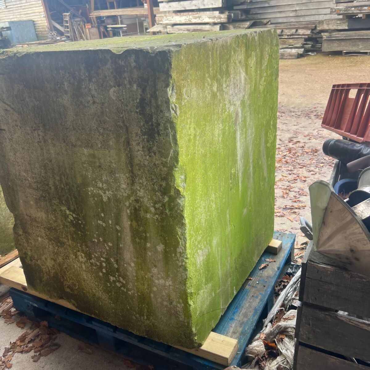 Stunning Engraved Stone Block From a Stately Home