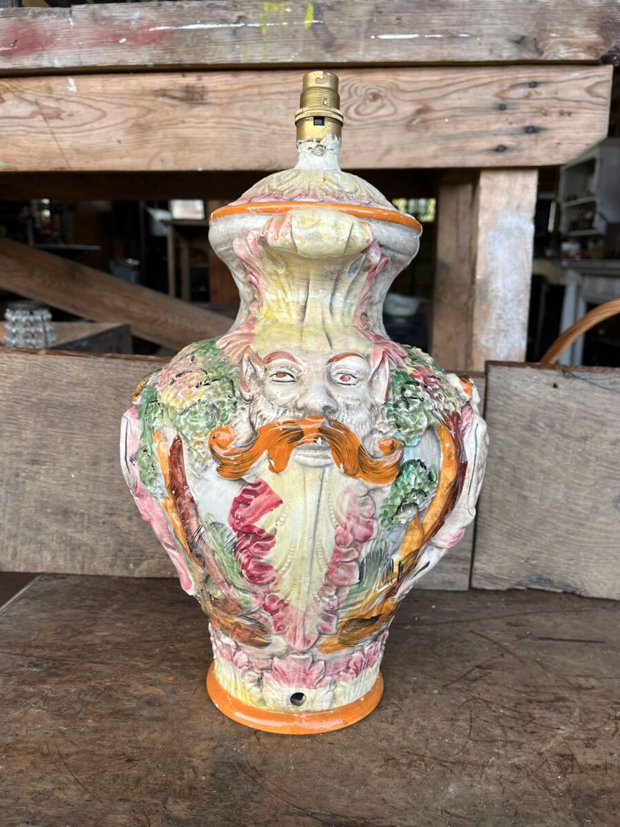 Whimsical Face Lamp Base