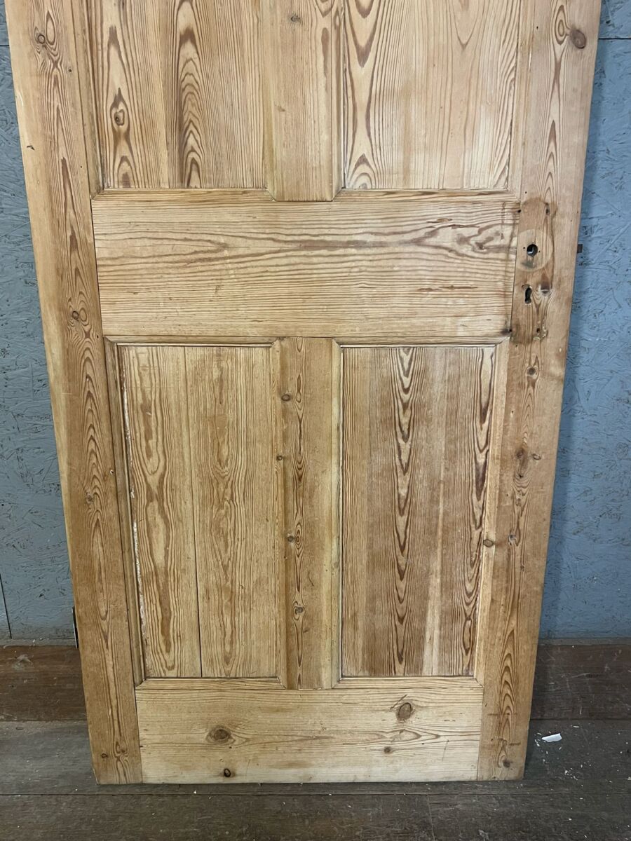 Reclaimed Antique Victorian 4-Panel Stripped Timber Internal Door